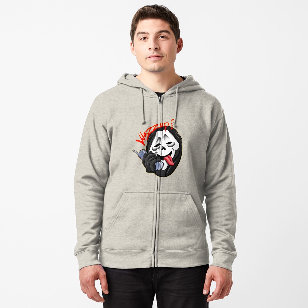 "Ghostface scream wazzup?" Sticker for Sale by JackDraws88 | Redbubble