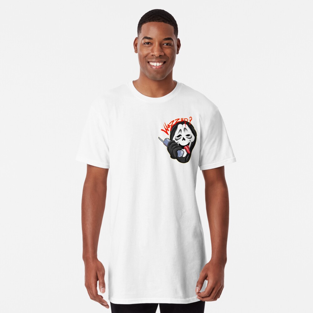 "Ghostface scream wazzup?" Sticker for Sale by JackDraws88 | Redbubble