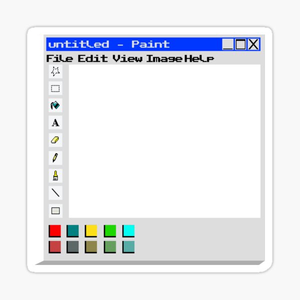 "MS Paint - Blank" Sticker for Sale by NeatTechDesign | Redbubble