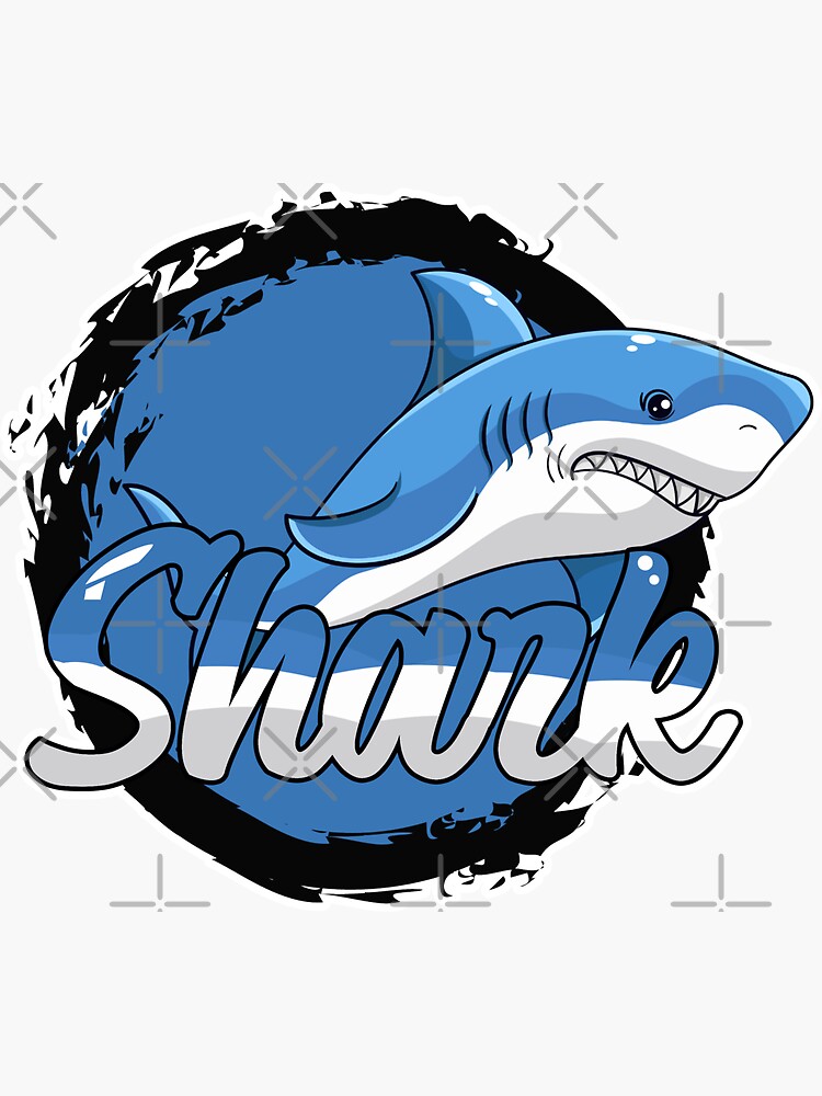 "Just a Blue Shark" Sticker for Sale by OJ-Creatives | Redbubble