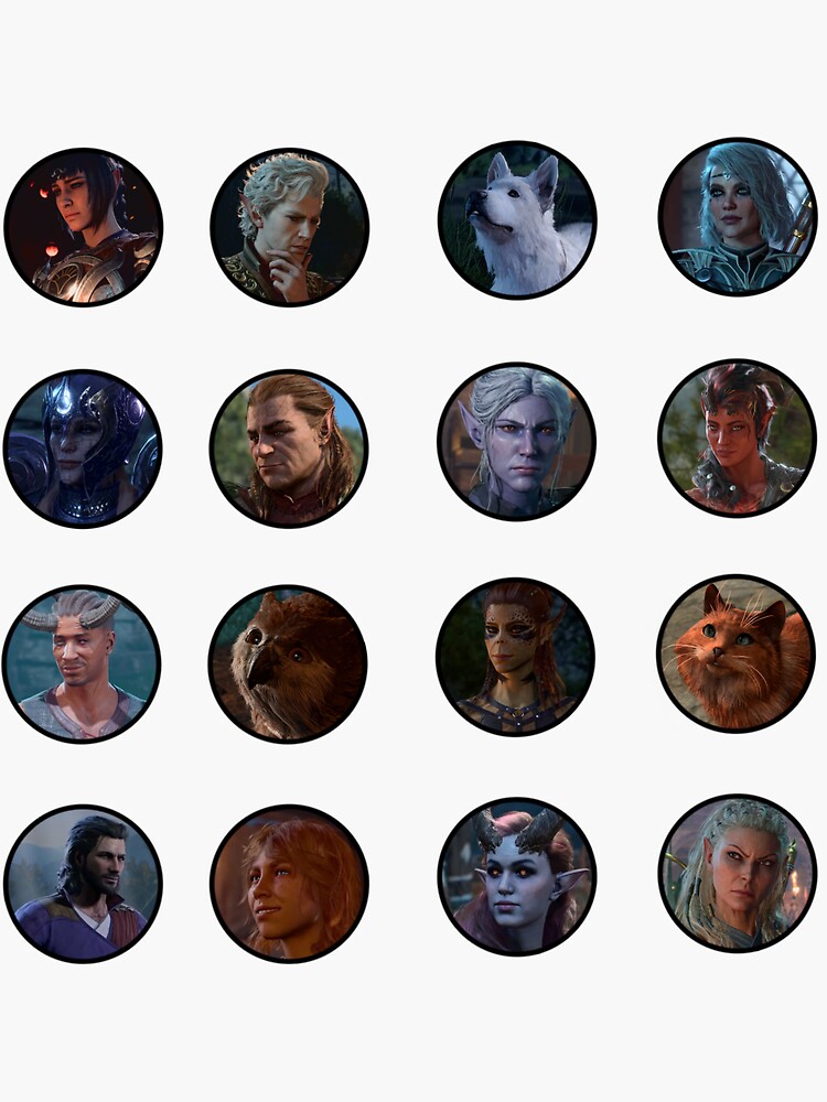 "Bg3 pattern" Sticker for Sale by Hannahrose96 | Redbubble