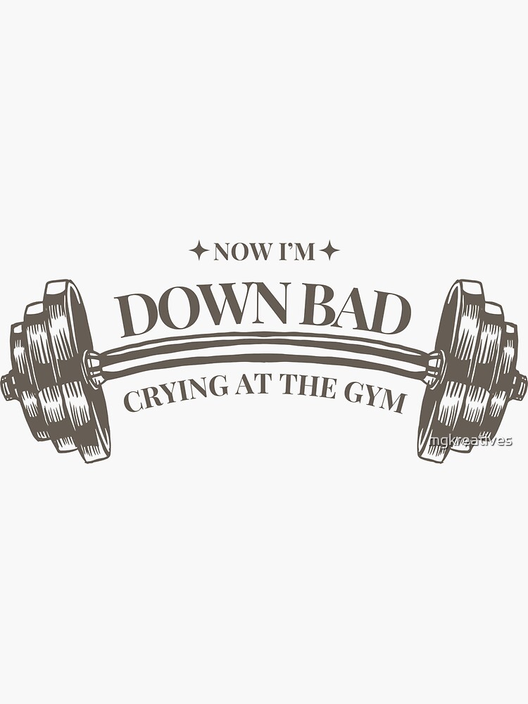 "Down Bad - TTPD" Sticker for Sale by mgkreatives | Redbubble