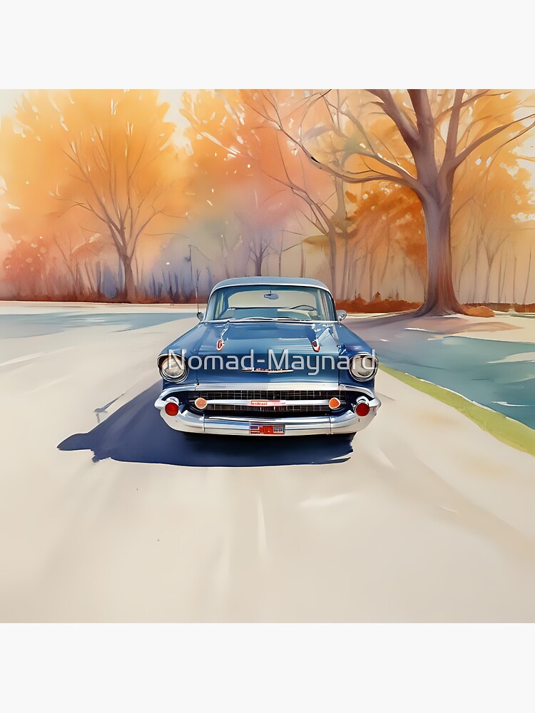 "57 Chevy" Sticker for Sale by Nomad-Maynard | Redbubble