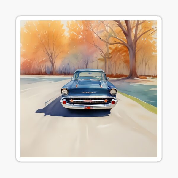 "57 Chevy" Sticker for Sale by Nomad-Maynard | Redbubble