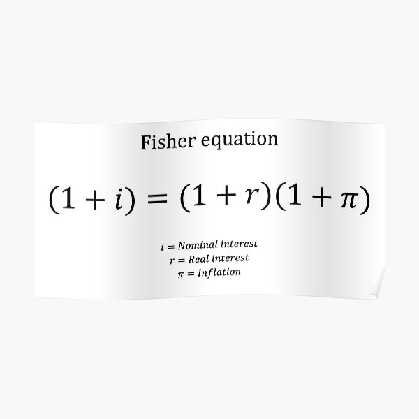"Fisher equation with description" Poster for Sale by moneyneedly ...