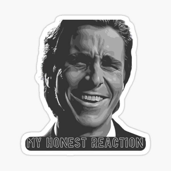 "Patrick Bateman, sigma face, meme Christian Bale" Sticker for Sale by ...