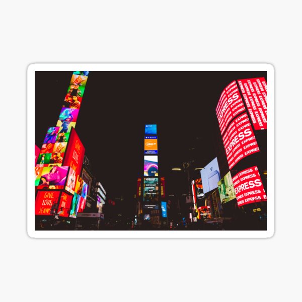 "Times Square" Sticker for Sale by Eleiden | Redbubble