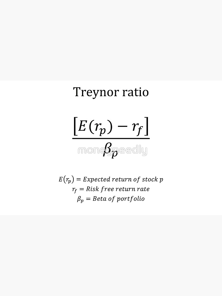 "Treynor ratio with description" Poster for Sale by moneyneedly | Redbubble