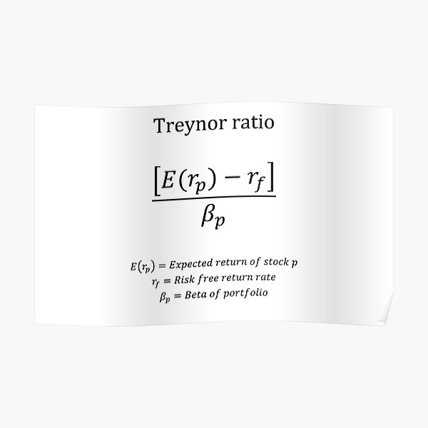 "Treynor ratio with description" Poster for Sale by moneyneedly | Redbubble