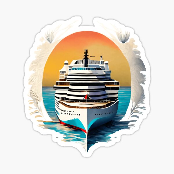 "Luxury Cruise Ship" Sticker for Sale by Ewa-design | Redbubble