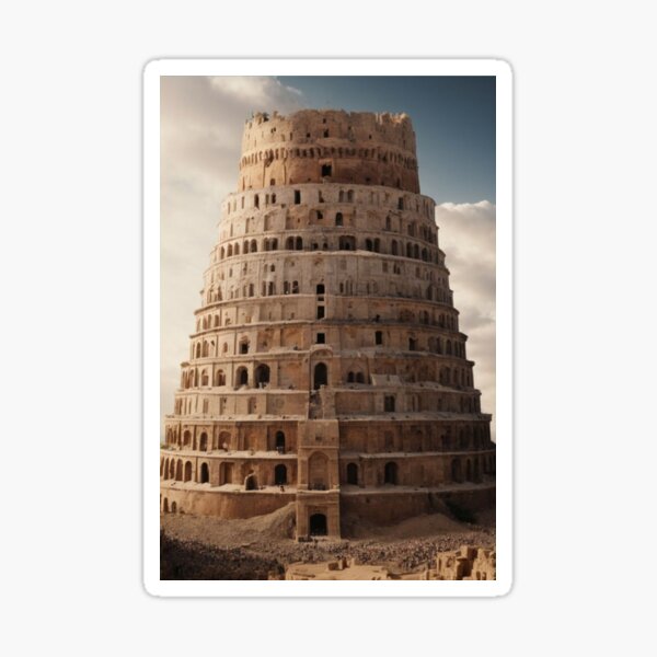"Tower of Babel - 1" Sticker for Sale by nyathiwa | Redbubble