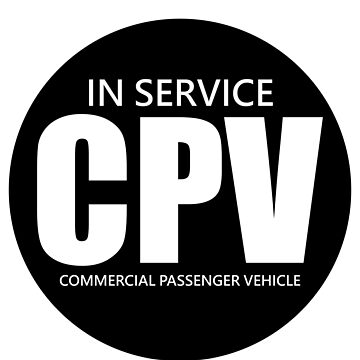"Cpv Commercial Passenger Vehicle in Service Car" Sticker for Sale by ...