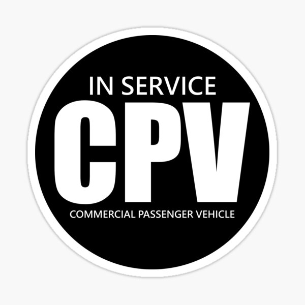 "Cpv Commercial Passenger Vehicle in Service Car" Sticker for Sale by PixVib | Redbubble