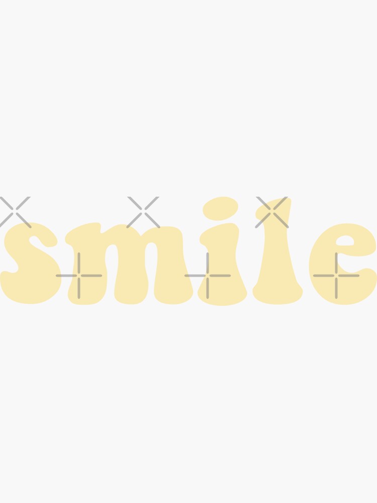 "Smile - Yellow" Sticker for Sale by chloelavigne | Redbubble
