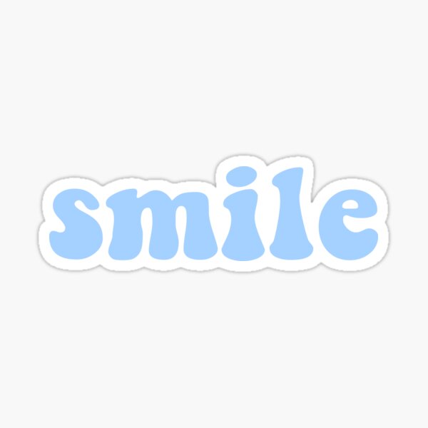 "Smile - Blue" Sticker for Sale by chloelavigne | Redbubble