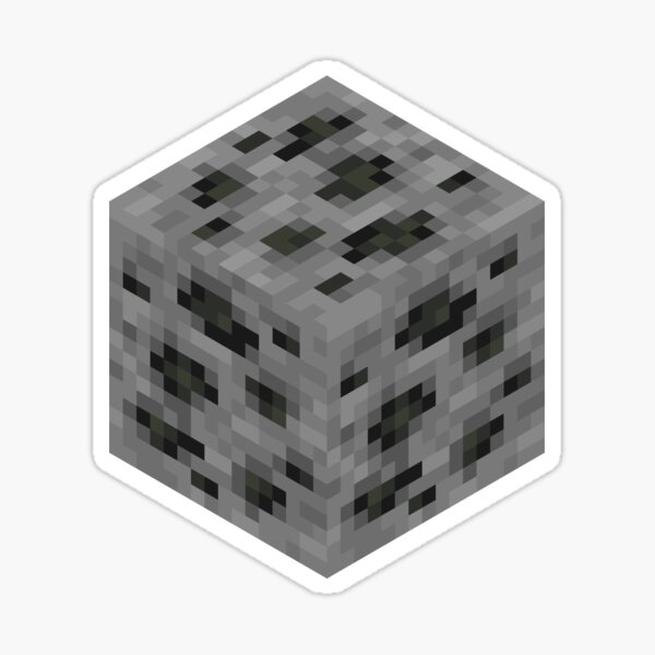 "Coal Ore Minecraft Block Icon" Sticker for Sale by Darcekar | Redbubble