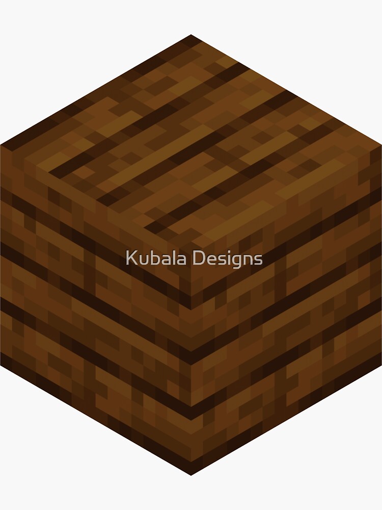 "Dark Oak Planks Minecraft Block Icon" Sticker for Sale by Darcekar ...