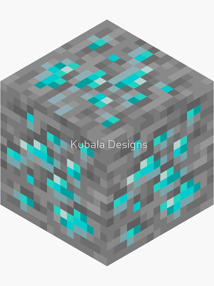 "Diamond Ore Minecraft Block Icon" Sticker for Sale by Darcekar | Redbubble