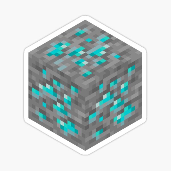 "Diamond Ore Minecraft Block Icon" Sticker for Sale by Darcekar | Redbubble