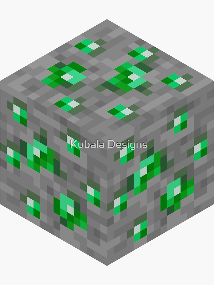 "Emerald Ore Minecraft Block Icon" Sticker for Sale by Darcekar | Redbubble