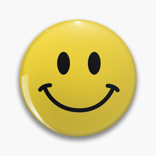 "Old School Smiley Face " Pin for Sale by James Woods Marshall | Redbubble