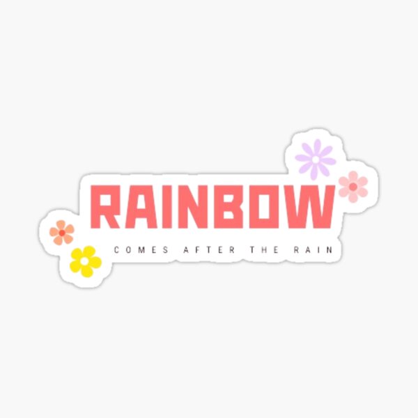 "Rainbow comes after the rain" Sticker for Sale by aishiterumo | Redbubble