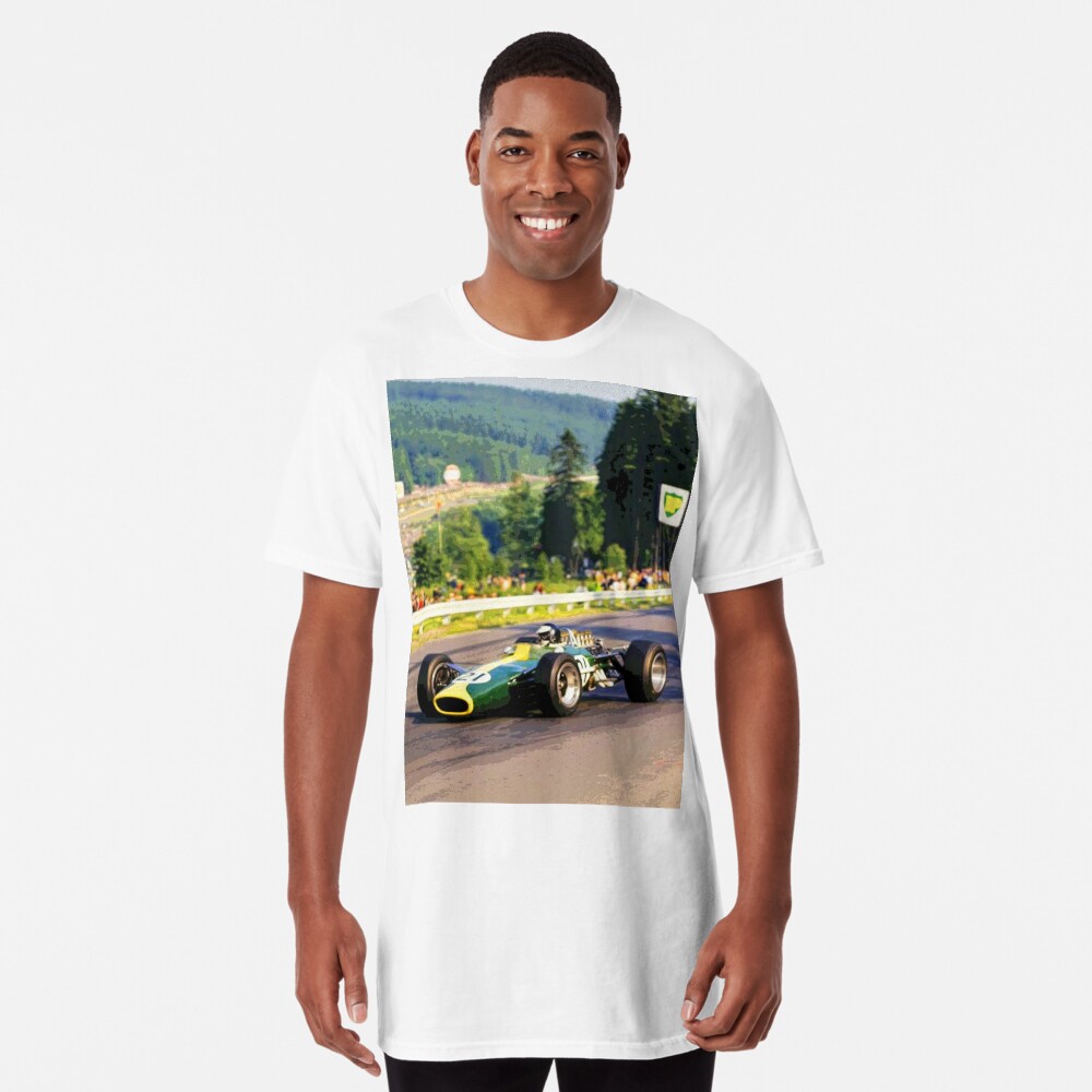 "Jim Clark racing his 1967 F1 racecar during the Belgian Grand Prix ...