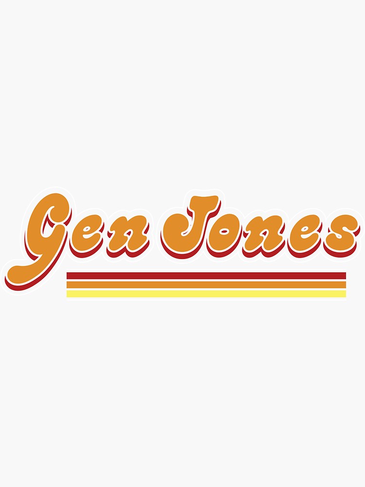 "Generation Jones 1970s" Sticker for Sale by twHistory | Redbubble