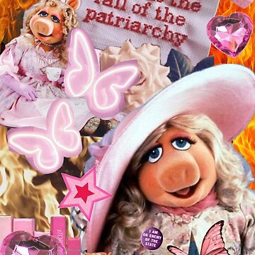 "Miss Piggy vs. the Patriarchy // Muppet Collage Art" Sticker for Sale by Evan Bode | Redbubble