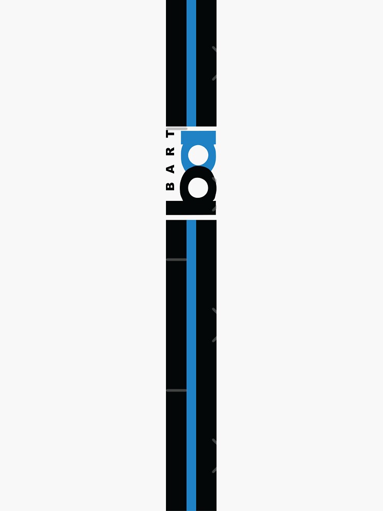 "Bart logo pattern (Bay Are Rapid Transit) racing stripe design ...