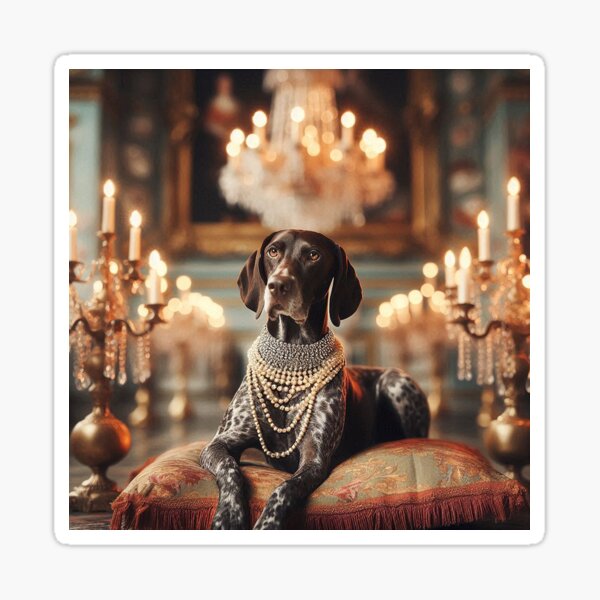 "Fancy German Shorthaired Pointer" Sticker for Sale by Charlie-Designs ...