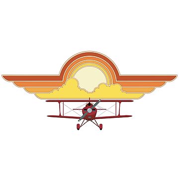 "Pitts Biplane Sunset Wings Aviation Design" Sticker for Sale by skye ...