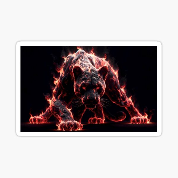 "fire puma" Sticker for Sale by LeFreik1410 | Redbubble
