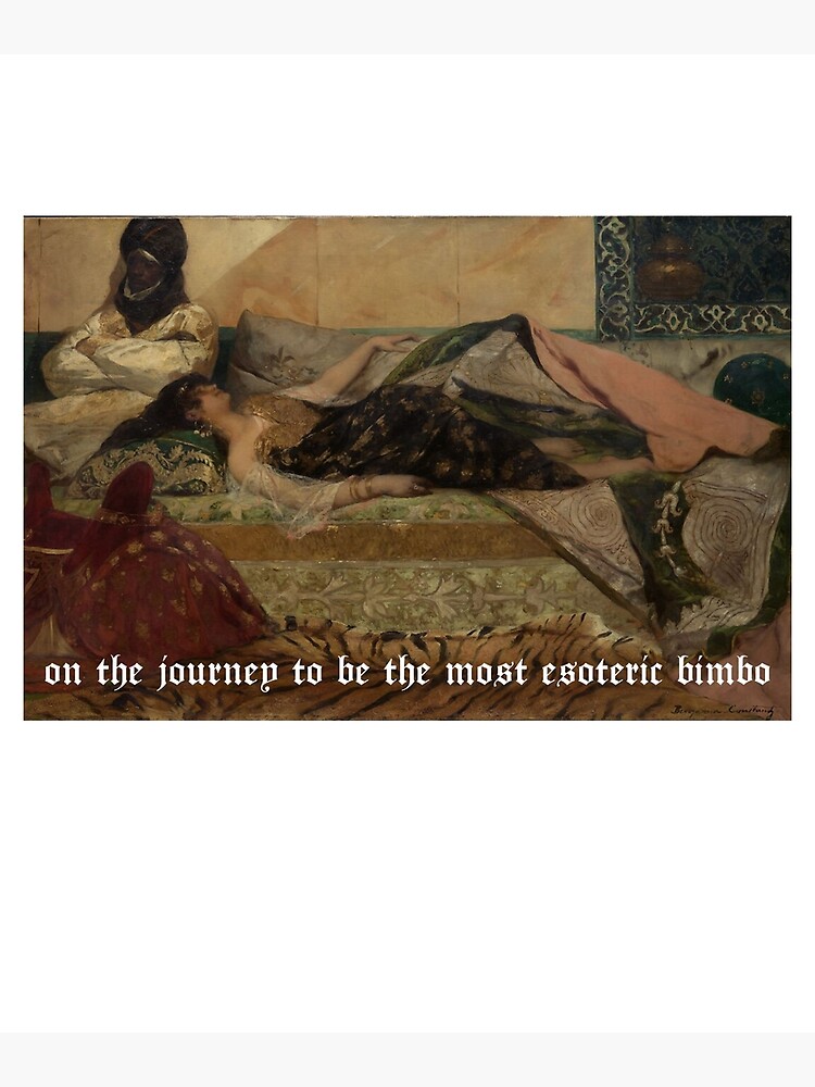 "on the journey to be the most esoteric bimbo meme quote on Odalisque ...