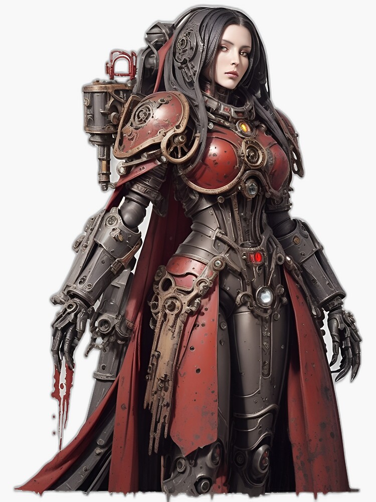 "Adeptus Mechanicus girl" Sticker for Sale by Dilwish5 | Redbubble