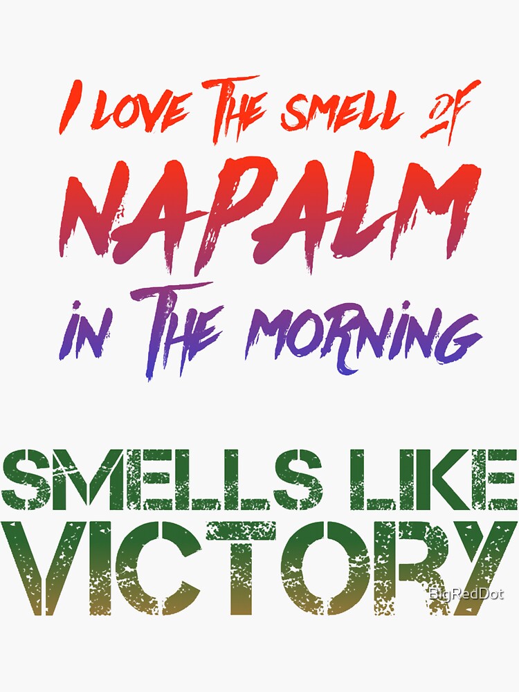 "Smells like victory " Sticker for Sale by BigRedDot | Redbubble