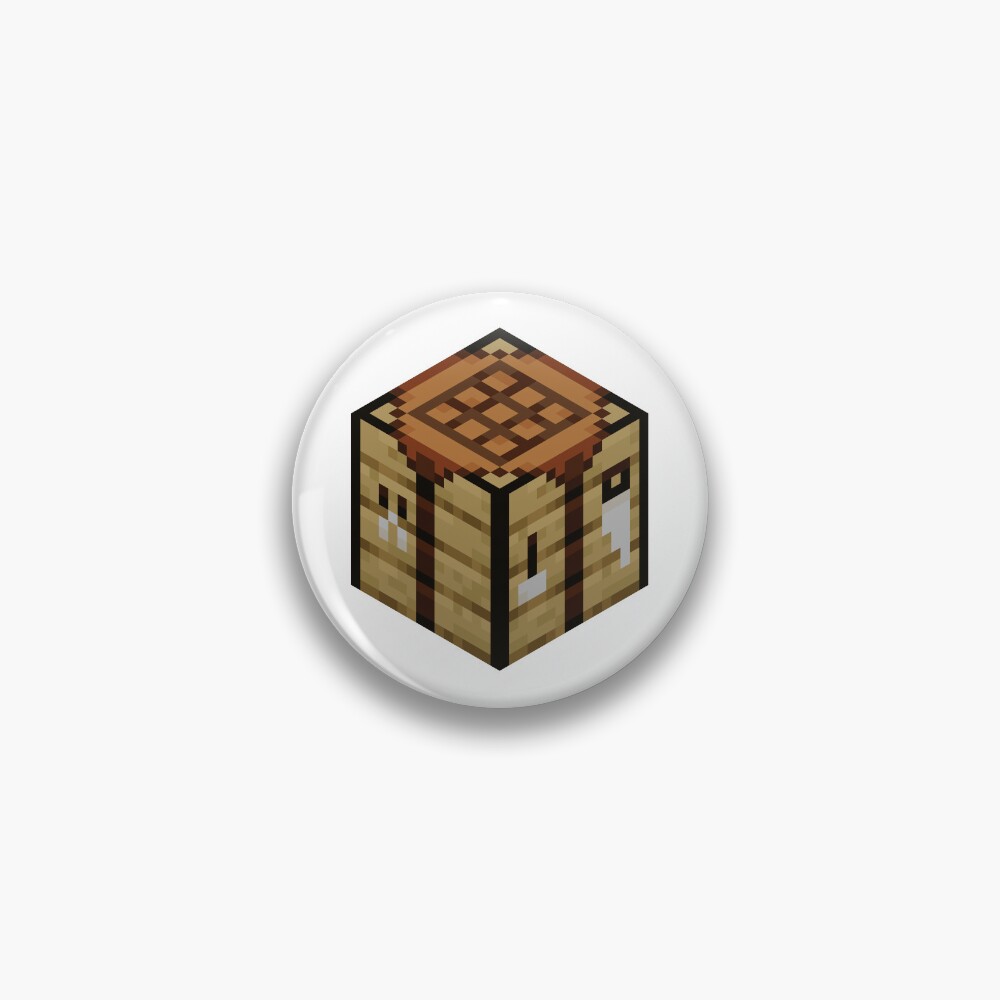 "Crafting Table Block Minecraft Block Icon" Sticker for Sale by ...