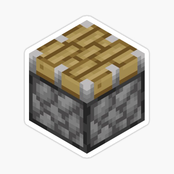 "Piston Block Minecraft Block Icon" Sticker for Sale by Kubala Designs ...