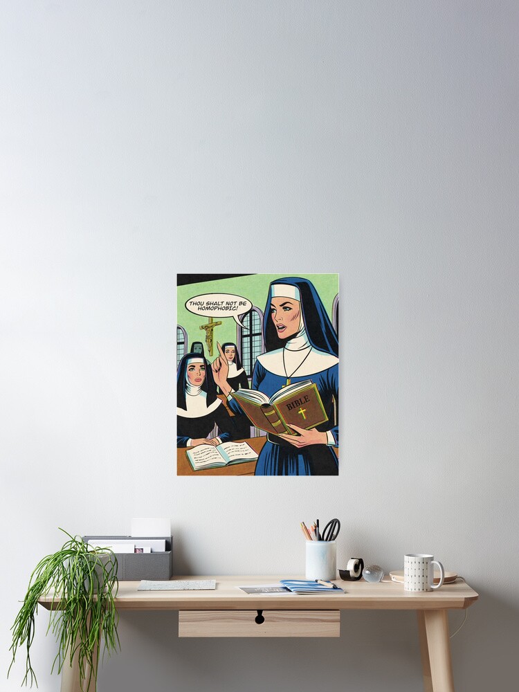 "Thou shalt not be homophobic!" Poster for Sale by Msbhaiive | Redbubble