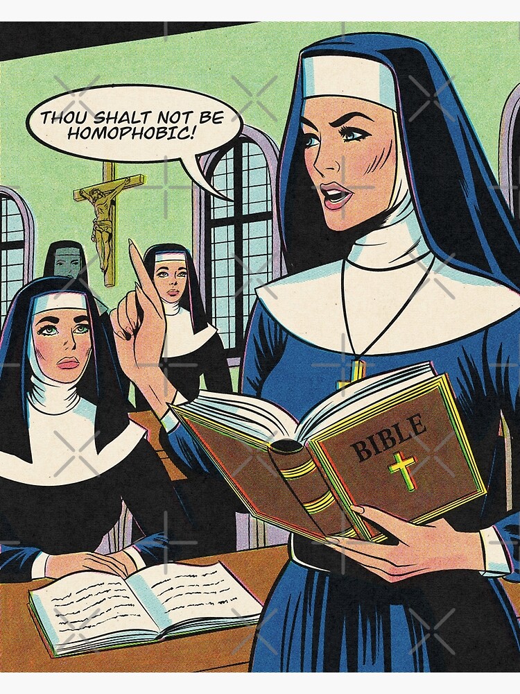 "Thou shalt not be homophobic!" Poster for Sale by Msbhaiive | Redbubble