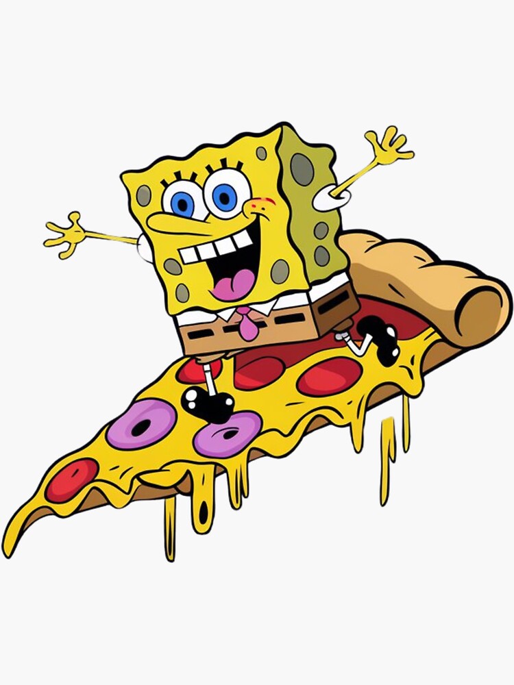 "spongebob Pizza" Sticker for Sale by pizzaritoshop | Redbubble