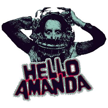 "HELLO AMANDA saw (2004) graphic print" Sticker for Sale by reev3s ...