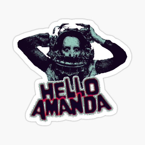 "HELLO AMANDA saw (2004) graphic print" Sticker for Sale by reev3s ...