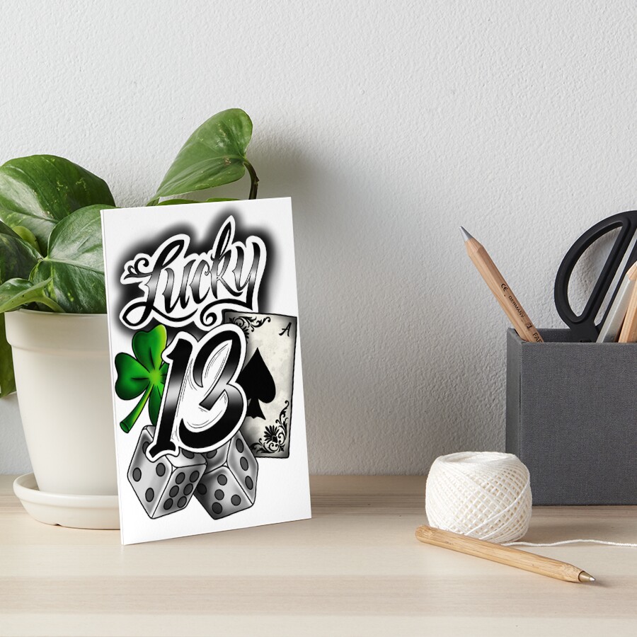 "Lucky 13 v2" Poster for Sale by lireg903 | Redbubble