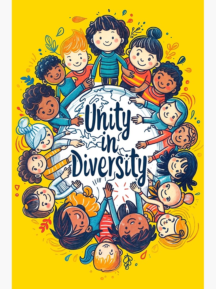 Unity In Diversity Poster For Kids Promote Unity & Celebrate Diversity