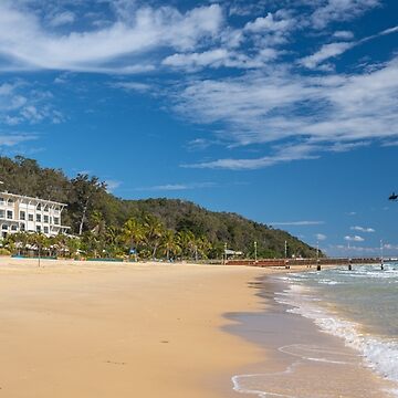 "The beach, hotel, jetty and helicopter at Tangalooma Island Resort ...