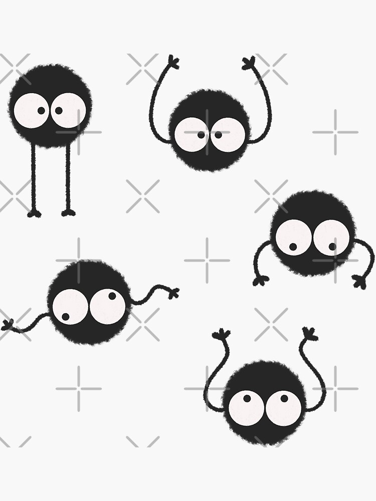 "Soot sprite black furry carbon coal ball from Spirited Away Anime ...