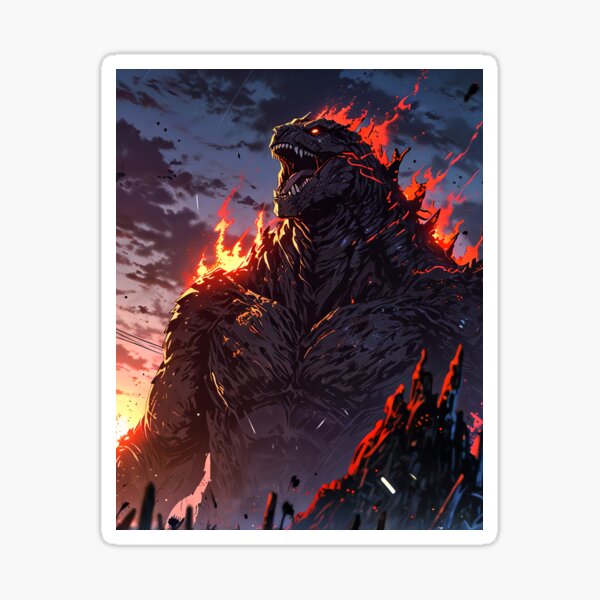 "Godzilla and Kong hybrid" Sticker for Sale by fukuu | Redbubble