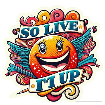 "So live it up - Retro Funny Stickers" Sticker for Sale by ManeeStore ...