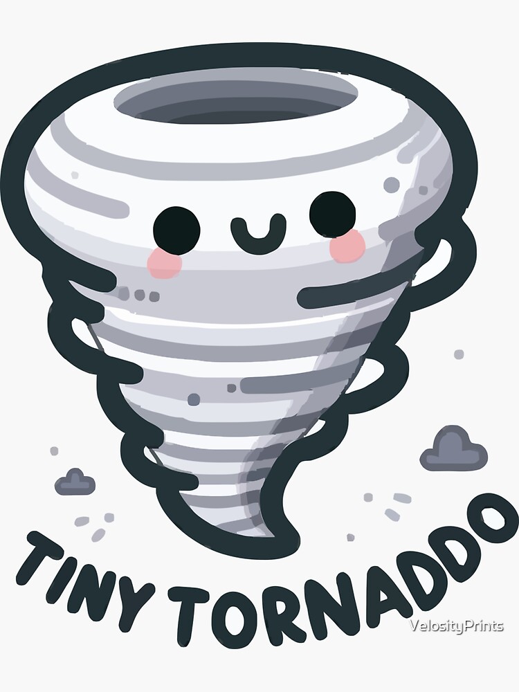 " Tiny Tornado" Sticker for Sale by VelosityPrints | Redbubble